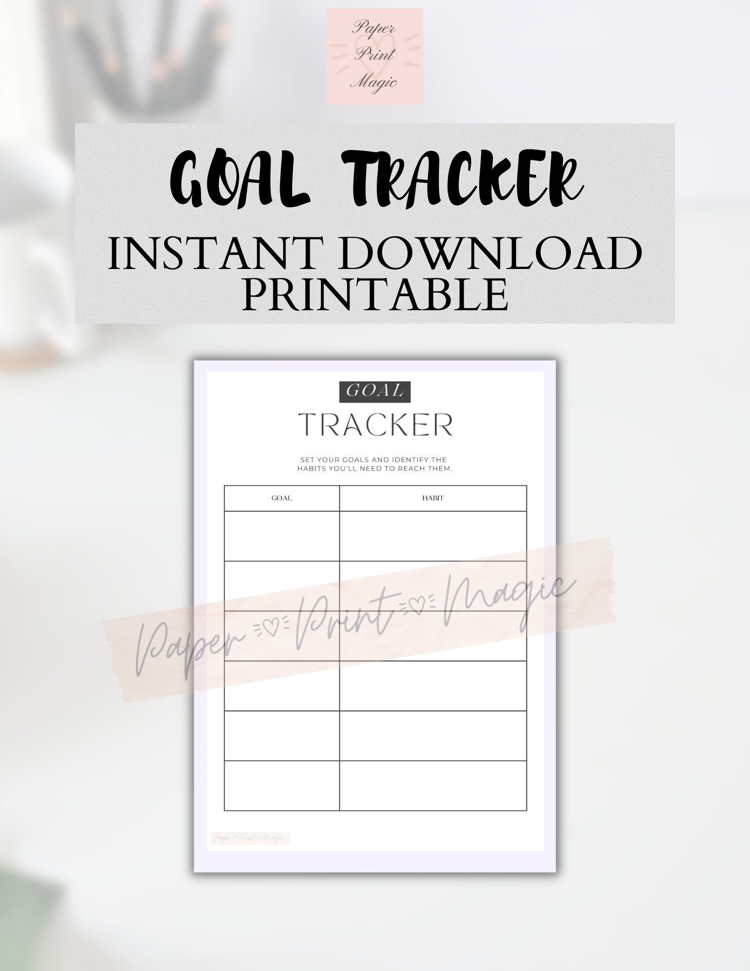 Habit Tracker | Journaling | Wellness | Productivity | Printable | Goal ...