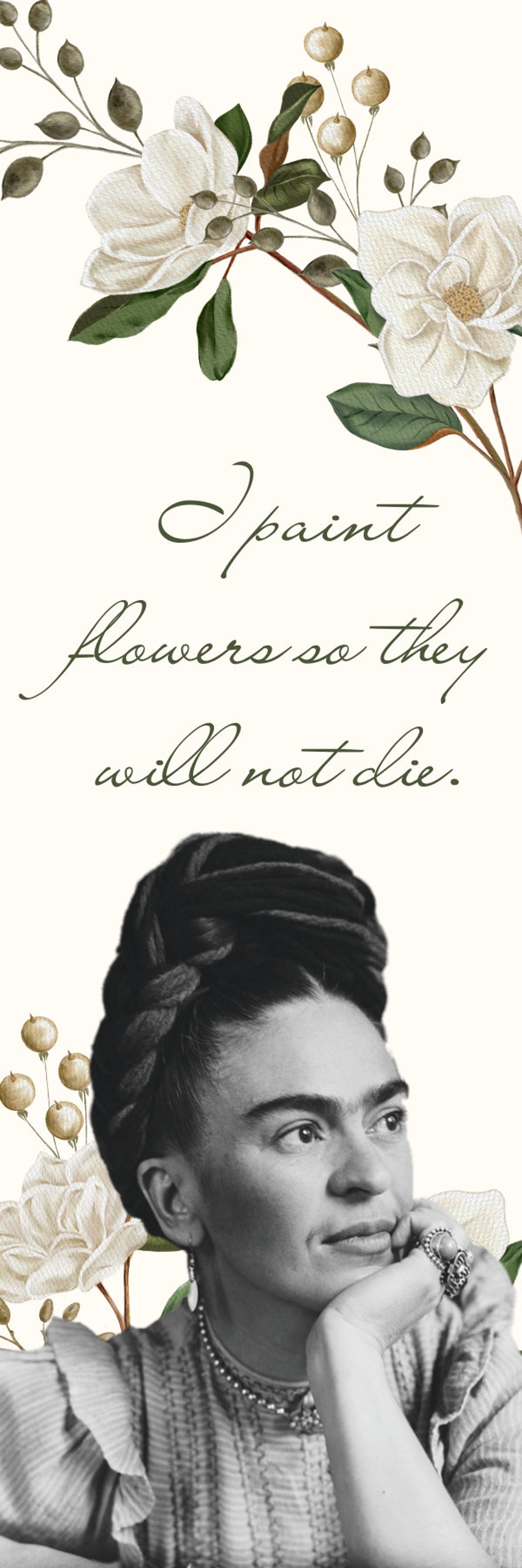 Printable Frida Kahlo Bookmarks 1 Digital Download Frida Kahlo Quotes ...