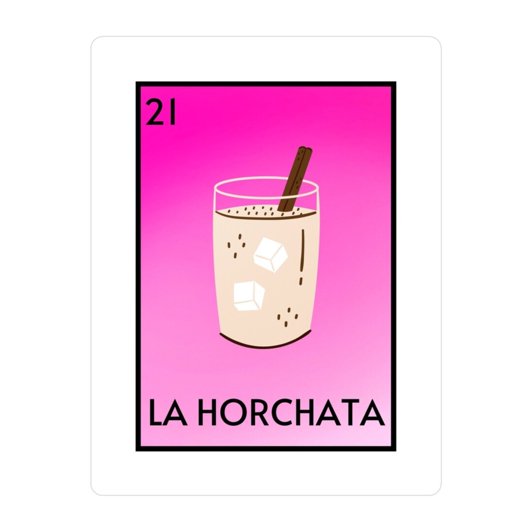 Vinyl Decal Horchata Sticker Loteria Mexican Drinks Agua Fresca Spanish ...