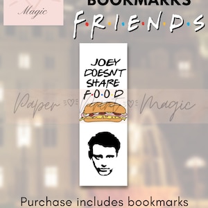 8 Bookmarks | FRIENDS TV Show Bookmarks | Digital Download | Instant ...