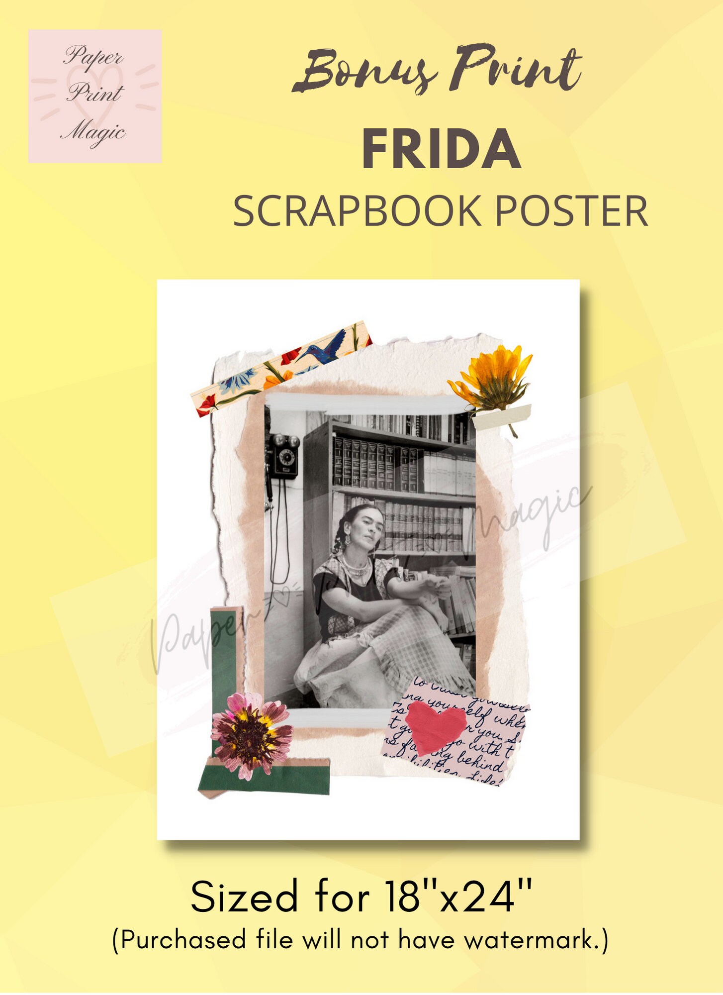 Printable Frida Kahlo Bookmarks 1 Digital Download Frida Kahlo Quotes ...