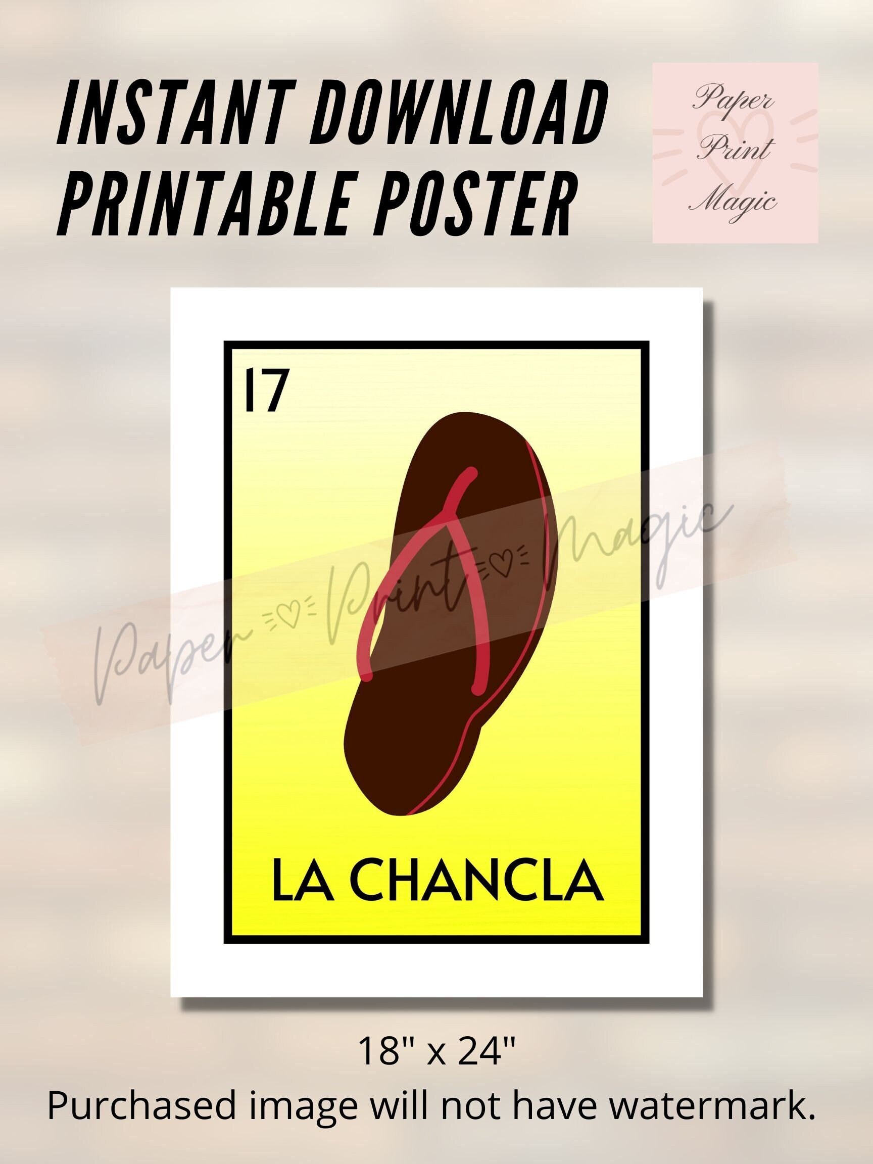 La Chancla Printable | Poster | Spanish Wall Art | Instant Download ...