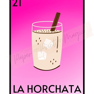 Horchata Print | Loteria | Mexican Drinks | Agua Fresca | Spanish ...
