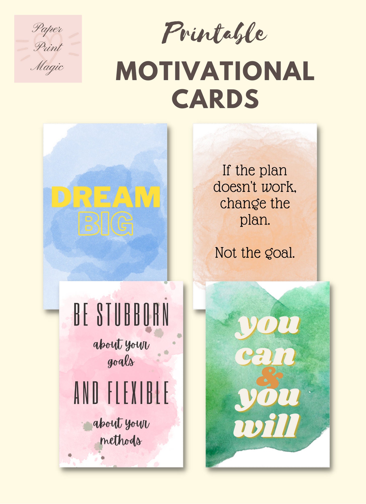 Goal Setting Card | Goal Tracker | Goal Card Printable Goal Card ...