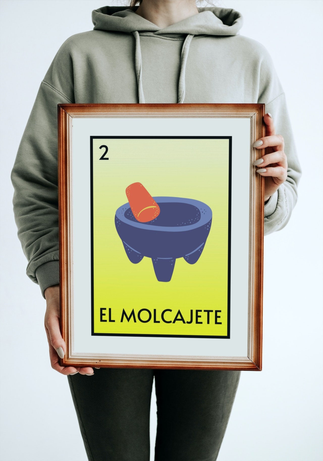 El Molcajete Print | Loteria | Mexican Kitchen | Spanish | Loteria Card ...