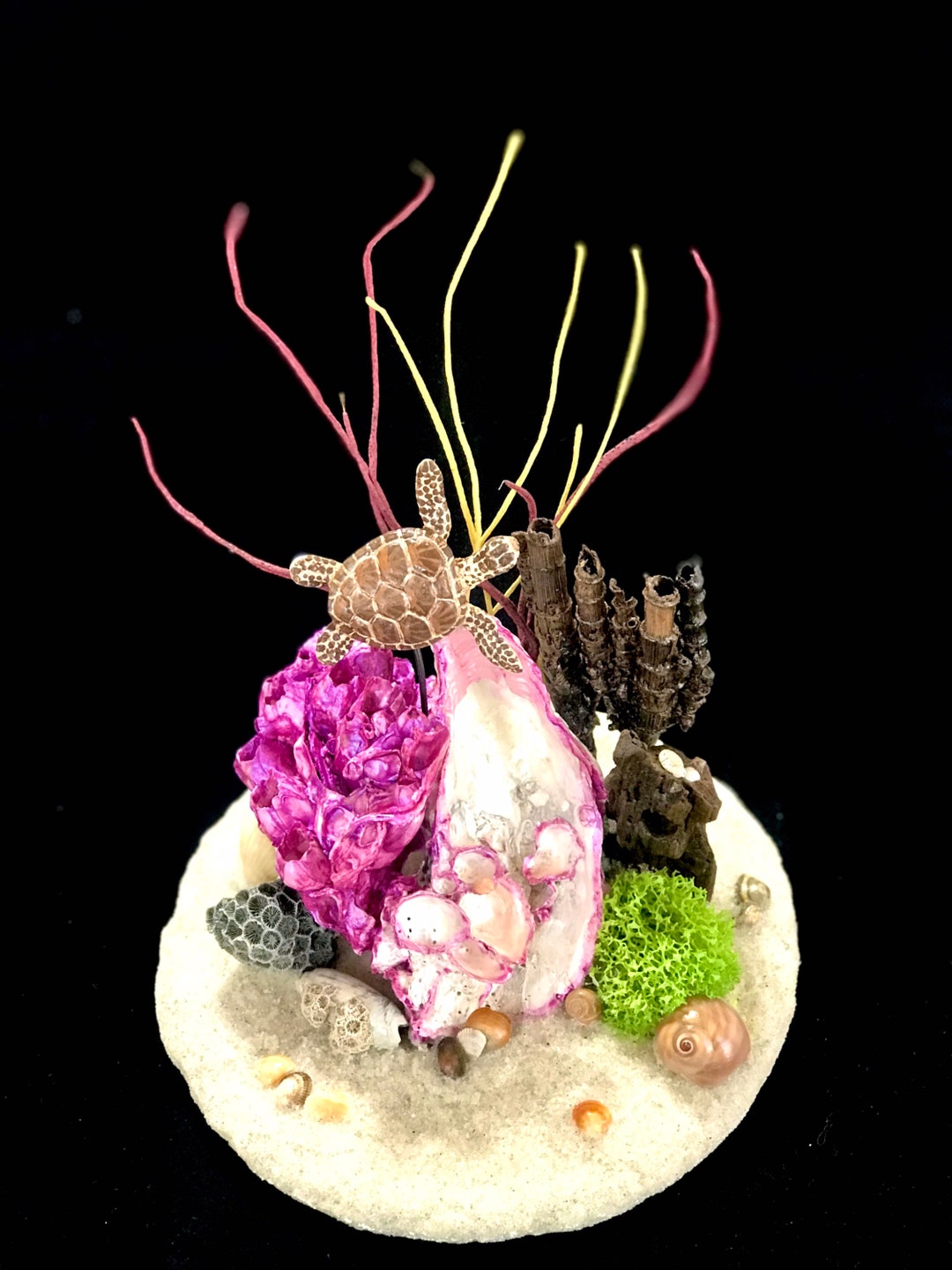 Loggerhead Sea Turtle Sculpture: Driftwood & Clay Mixed Media Art - Etsy