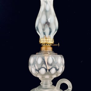 Vintage/antique Venetian Opalescent Coin Dot Hand Lamp - Etsy