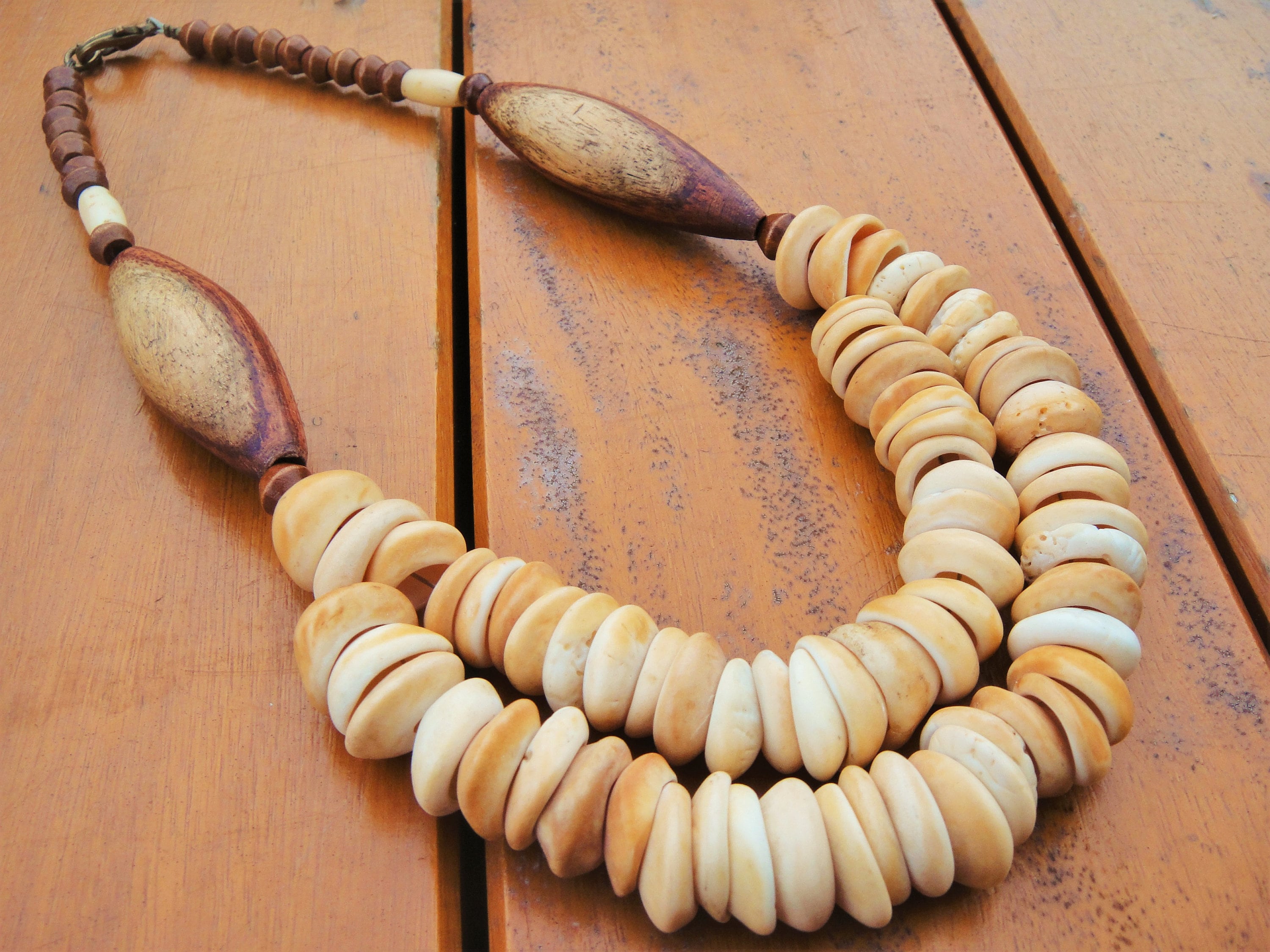 Tribal Shell Bib Ethnic Bone Necklace Luxury High End Chunky Necklace ...