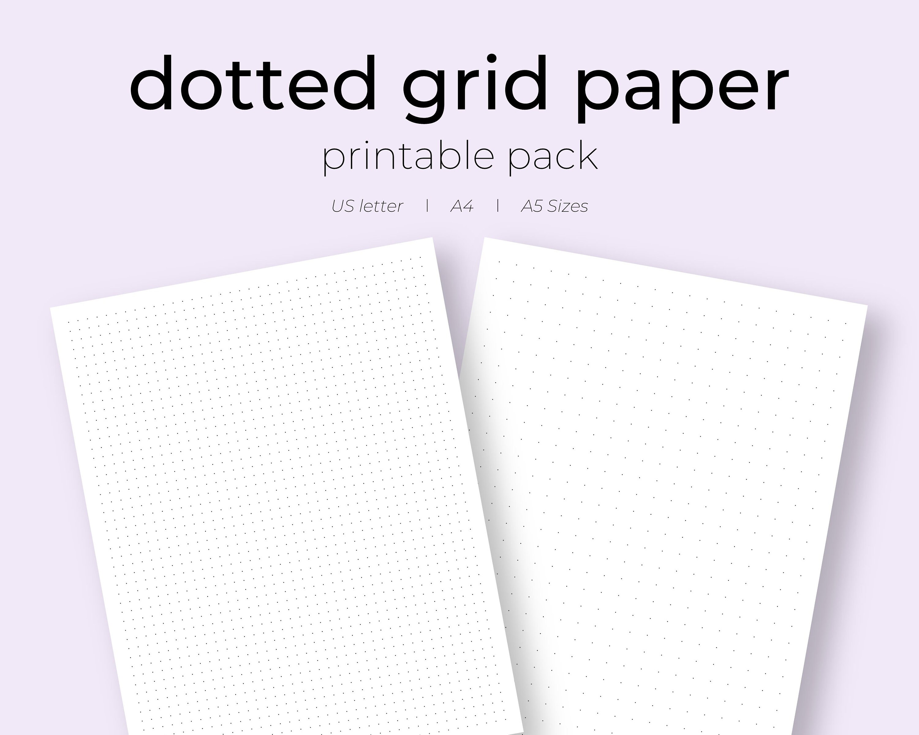 Dotted Grid Paper Student Note Taking Printable Pack A4 / A5 | Etsy