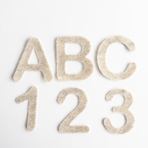 Iron on Felt Letter Applique for Clothing Felt Accent Number Patch for ...
