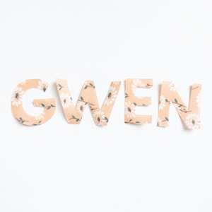 Iron on Fabric Name Applique Floral Fabric Name for Iron on Iron on ...