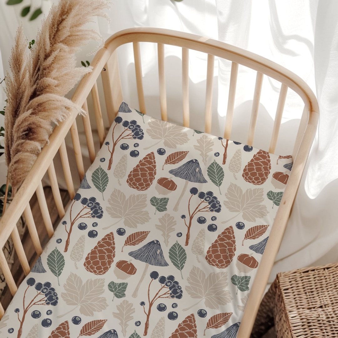 Boy Nursery Crib Sheet With Nature Theme Wildlife Nursery Bedding Set ...