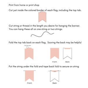 Custom Printable Flags for Banner DIY Party Decor Personalized Banner ...