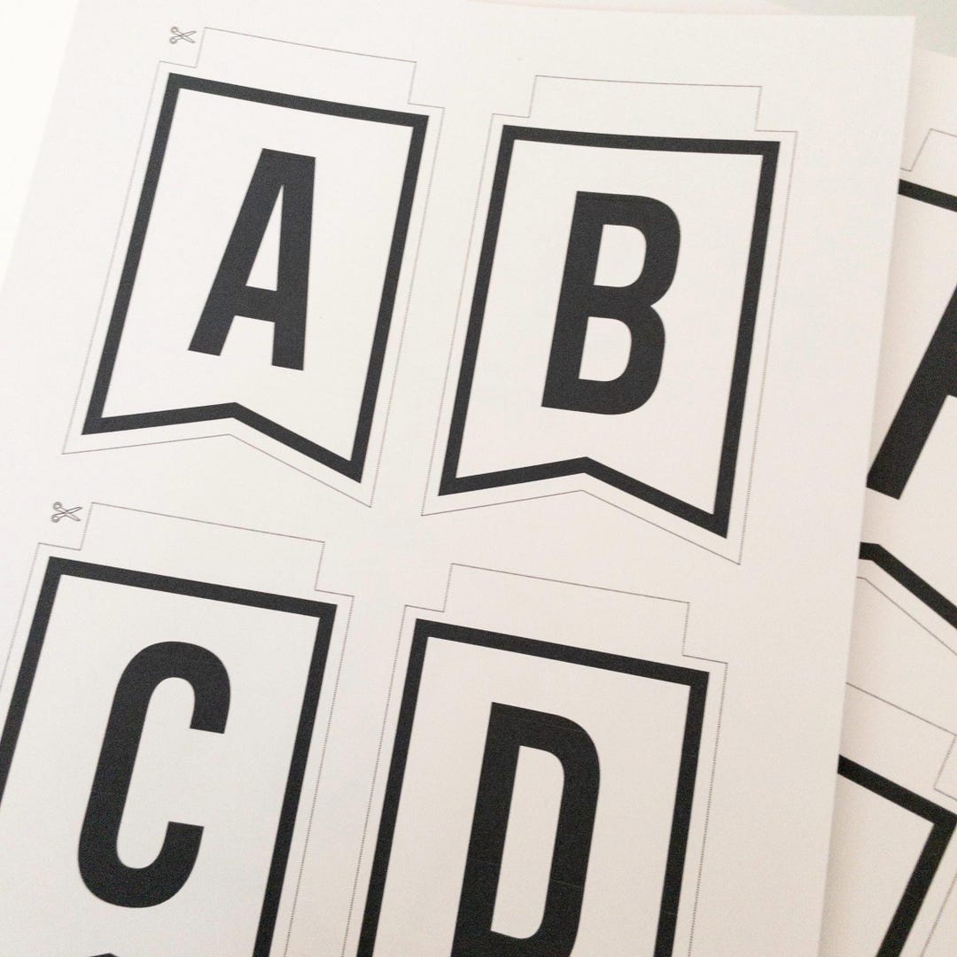 Custom Printable Flags for Banner DIY Party Decor Personalized Banner ...