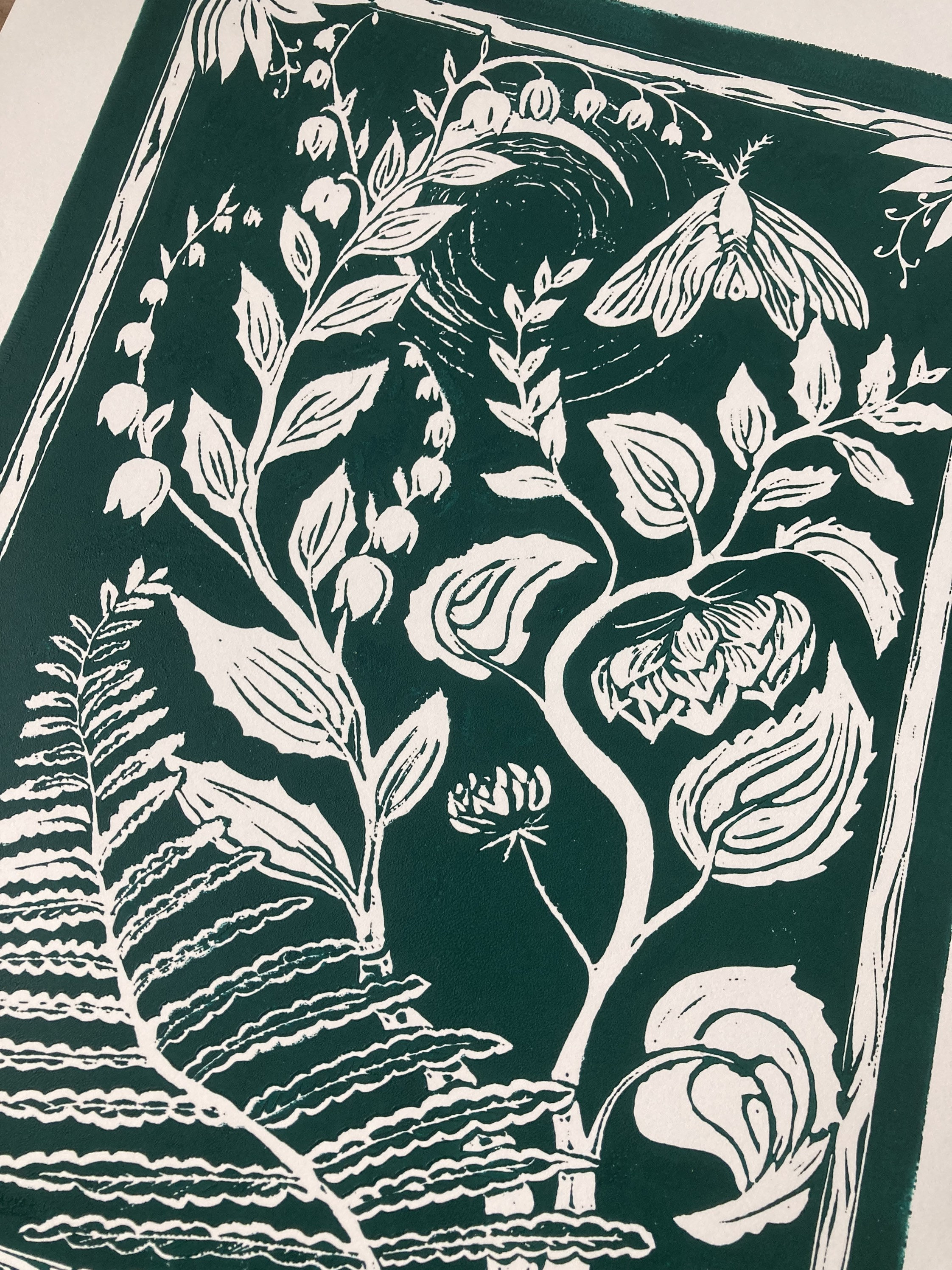 Handmade Botanical Art Print Linocut Print Botanical | Etsy