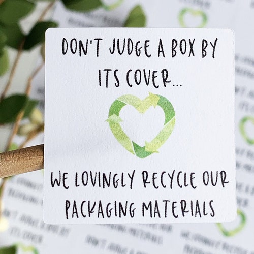 Recycle Sticker Don't Judge My Box Reused Box Recycling - Etsy
