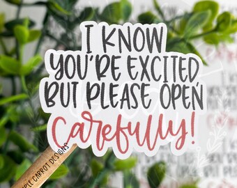 Open Carefully Label - Etsy