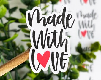 Made With Love Stickers - Etsy