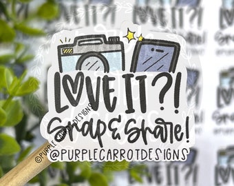 Snap Share Review Stickers - Etsy