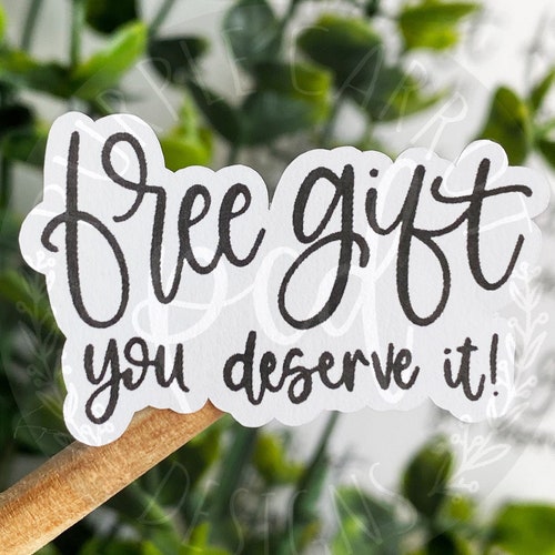 Free Gift Sticker© Freebie Sticker Free Prize Sticker - Etsy