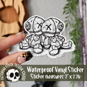 Voodoo Doll Vinyl Sticker ©, Tumbler Decal, Laptop Sticker, Window ...
