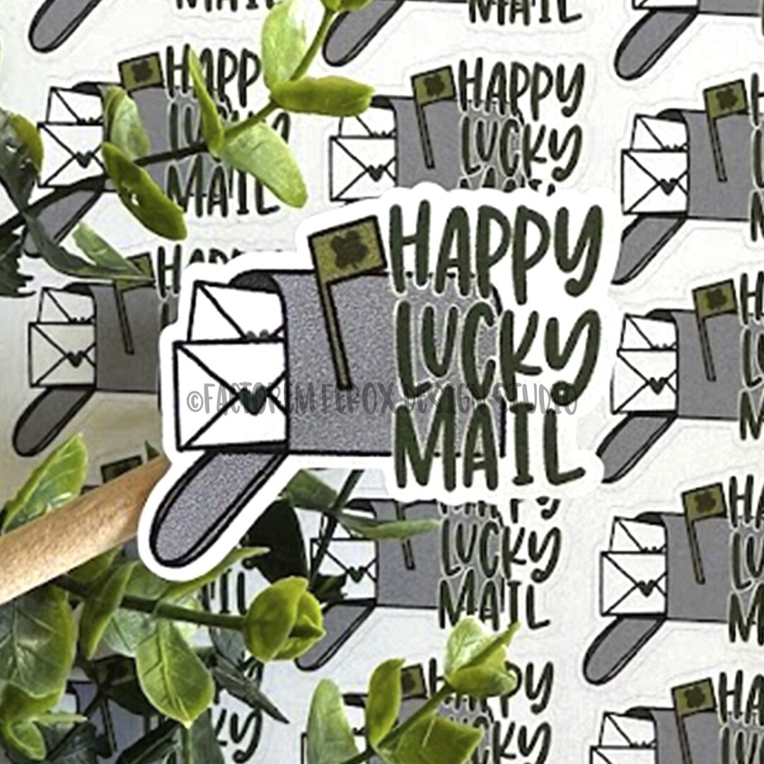 Happy Lucky Mail Sticker Sheet for Packaging and Etsy - Etsy