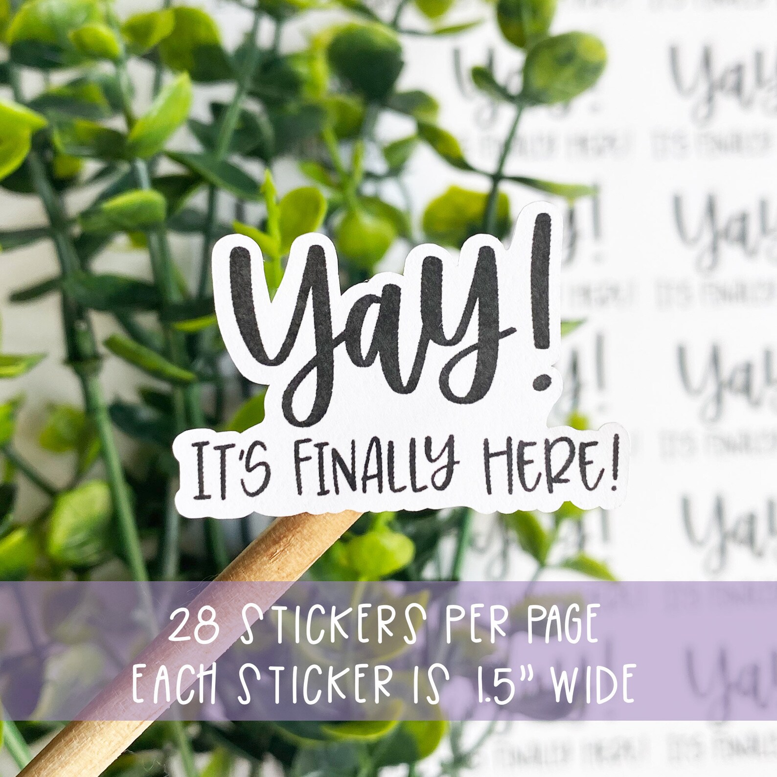 Yay It's Finally Here Sticker Etsy Sticker Thank You - Etsy