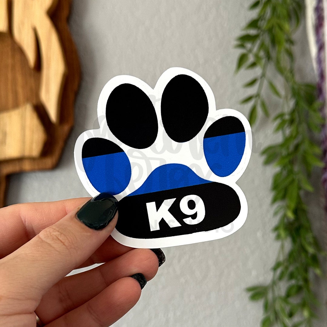 Thin Blue Line K9 Vinyl Sticker ©, Tumbler Decal, Laptop Sticker ...