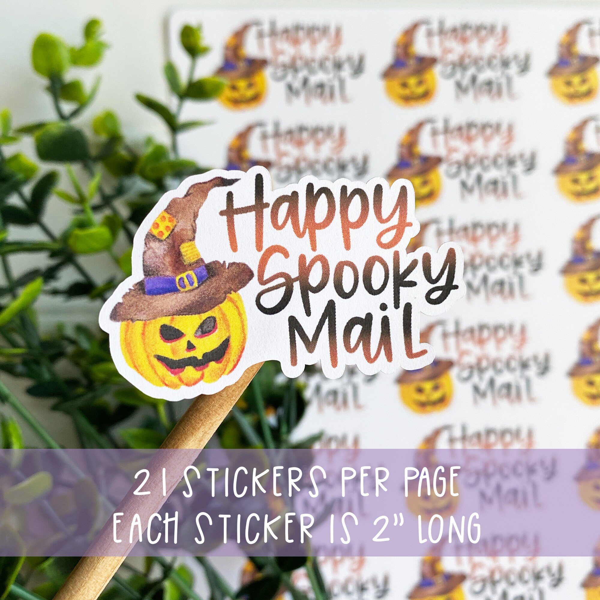 Papercraft Paper, Party & Kids Small Shop Sticker Spooky Mail Sticker ...