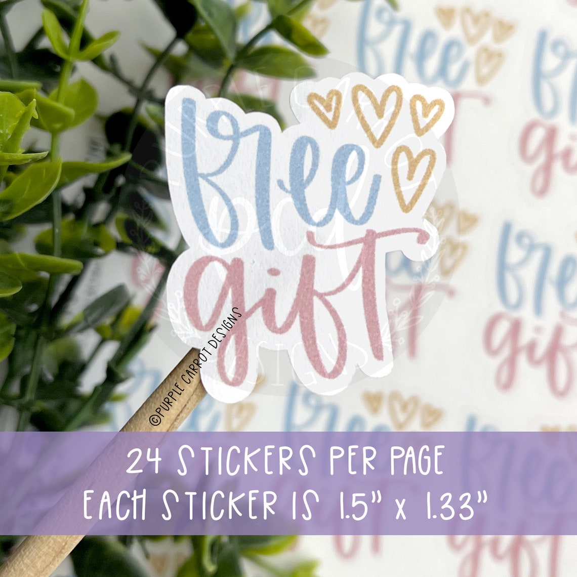 Free Gift Sticker© Gift Label Freebie Small Business Small | Etsy