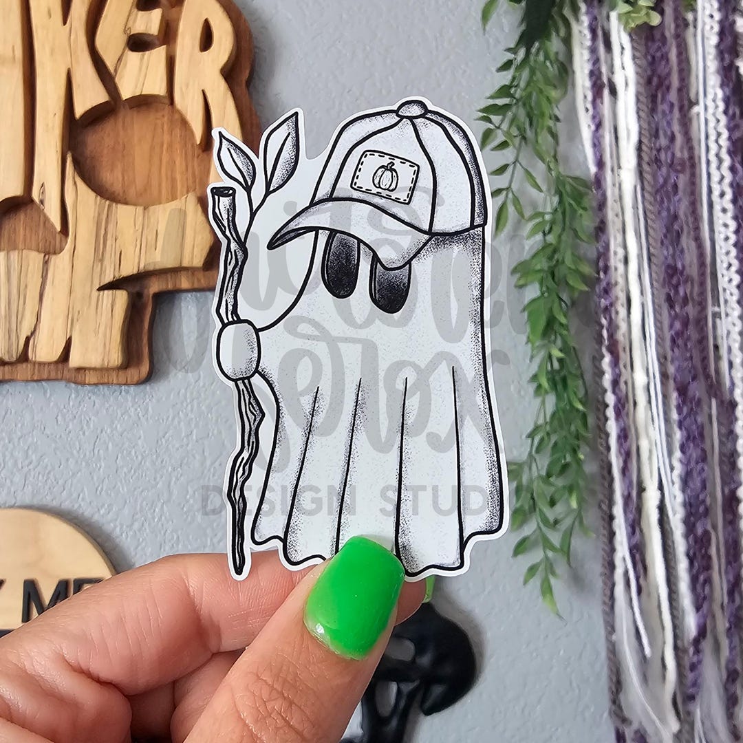 Ghost Hiking Vinyl Sticker ©, Tumbler Decal, Laptop Sticker, Window ...