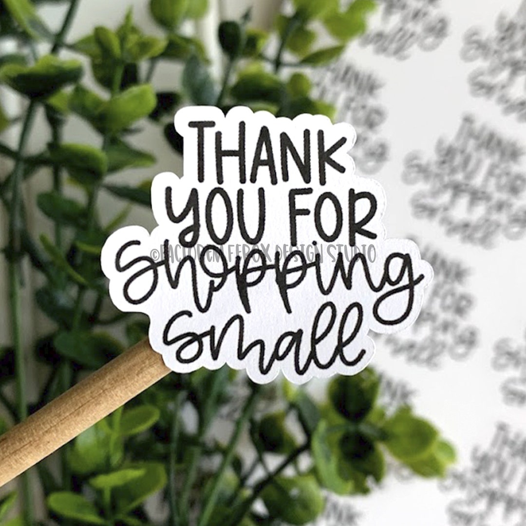 Thank You for Shopping Small Sticker©, Thank You Sticker, Etsy Sticker ...
