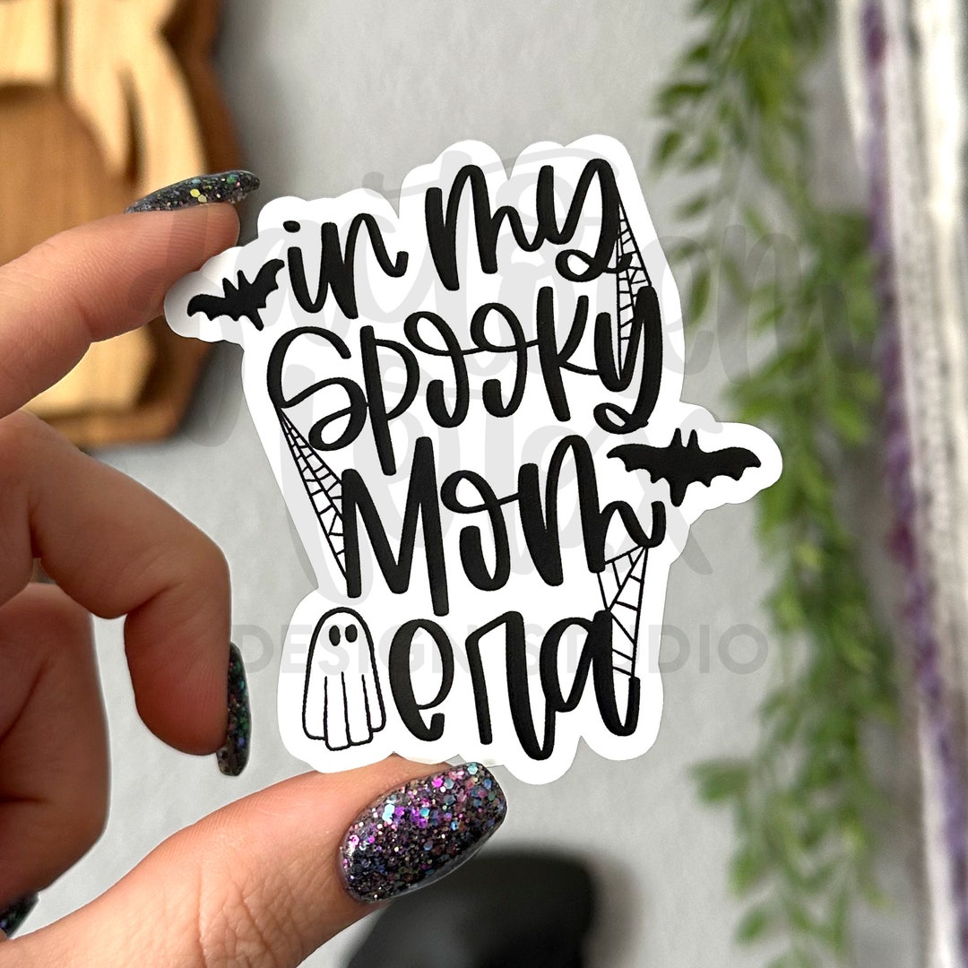 In My Spooky Mom Era Vinyl Sticker ©, Tumbler Decal, Laptop Sticker ...