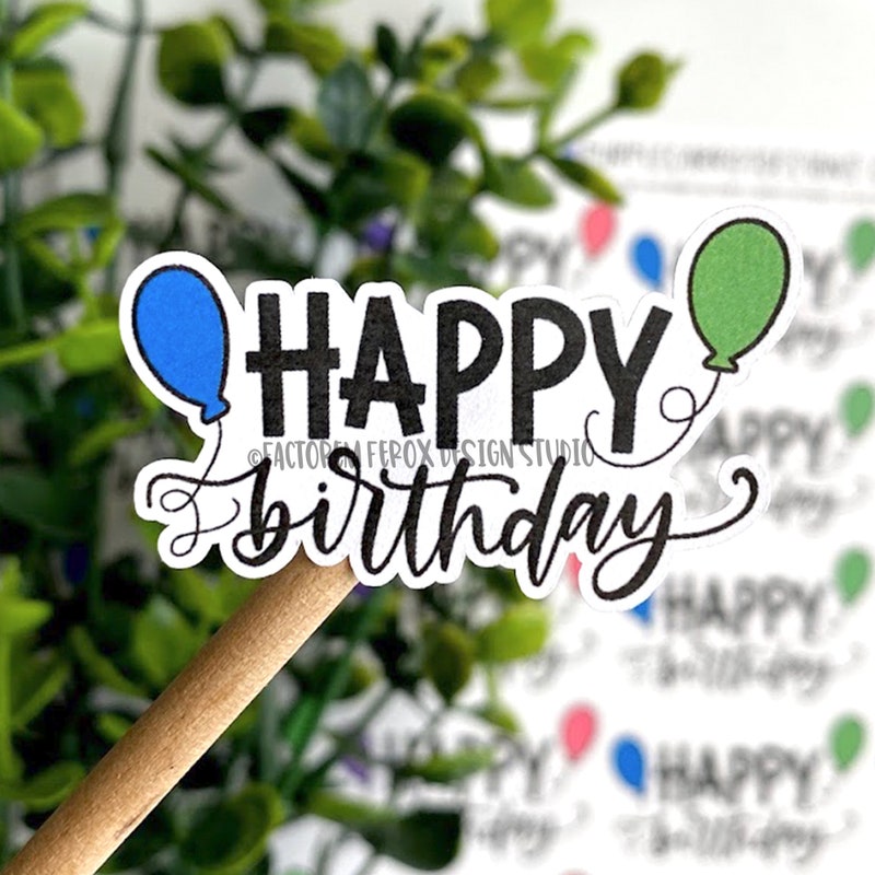 Happy Birthday Sticker - Etsy