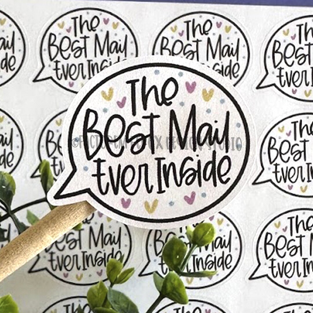 Best Mail Ever Inside Convo Bubble Sticker©, Thank You Sticker, Snail ...