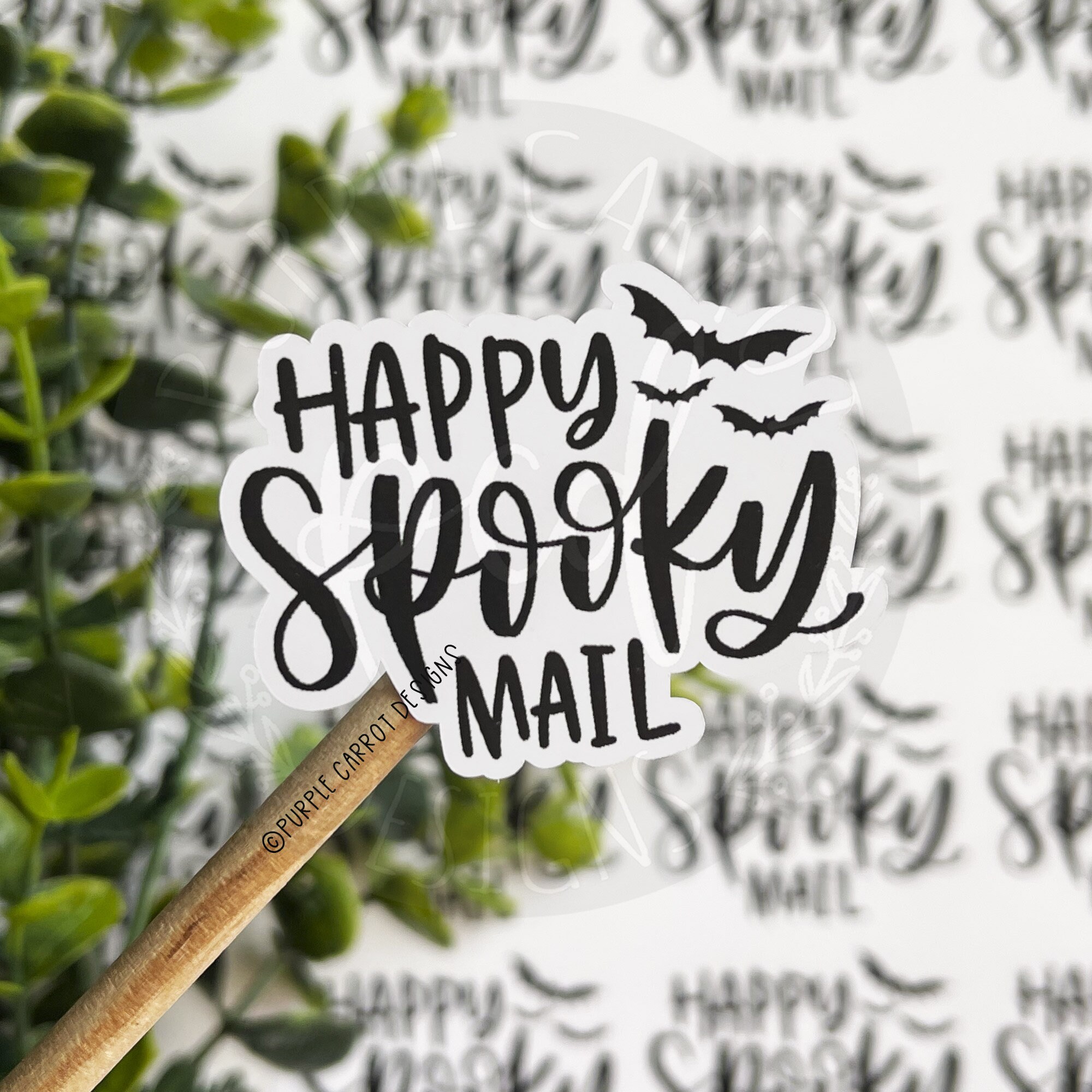 Happy Spooky Mail Sticker© Halloween Sticker Spooky Sticker - Etsy