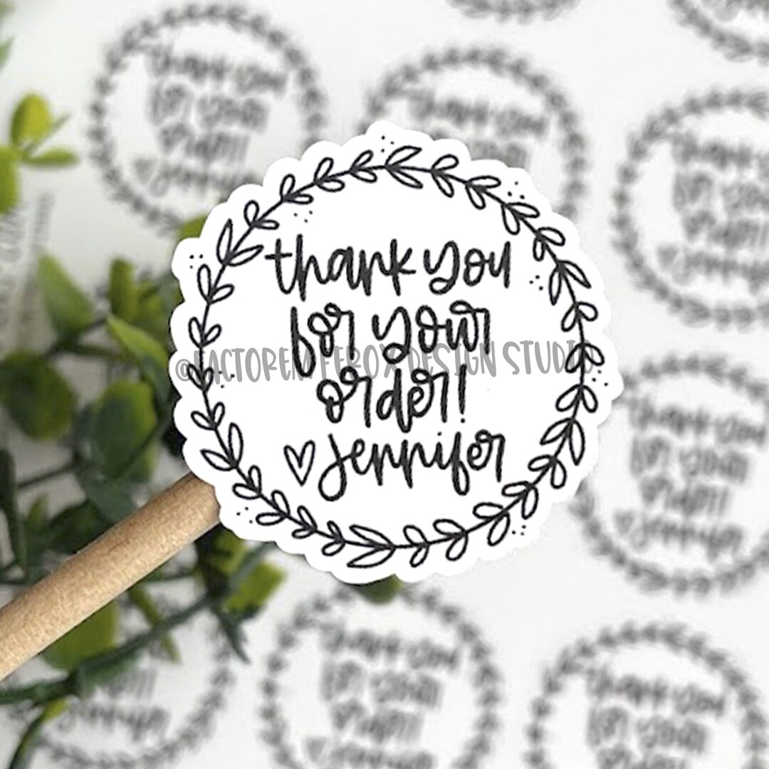 Personalized Thank You for Your Order Sticker©, Thank You Sticker ...