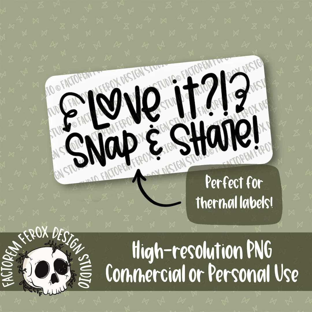 Snap and Share Sticker PNG File © - Commercial Use, Packaging ...