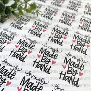 Lovingly Made by Hand, Handmade, Handmade Gift, Etsy Sticker, Thank You ...