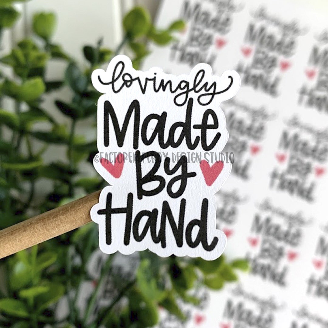 Lovingly Made by Hand, Handmade, Handmade Gift, Etsy Sticker, Thank You ...