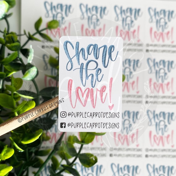 Share The Love Social Media Sticker© Review Sticker Etsy | Etsy