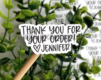 Personalized Thank You for Your Order Sticker, Thank You for Shopping ...