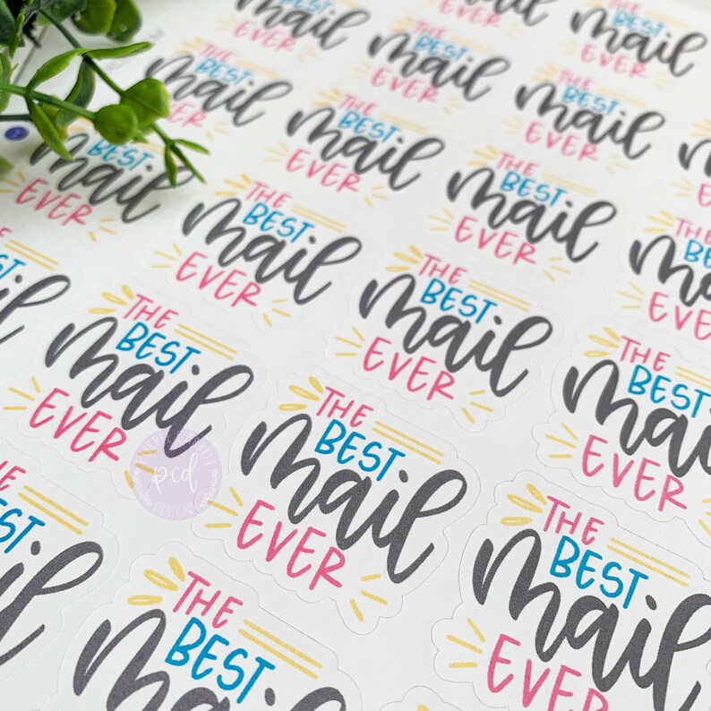 The Best Mail Ever Sticker © Packaging Etsy Sticker Mailing - Etsy