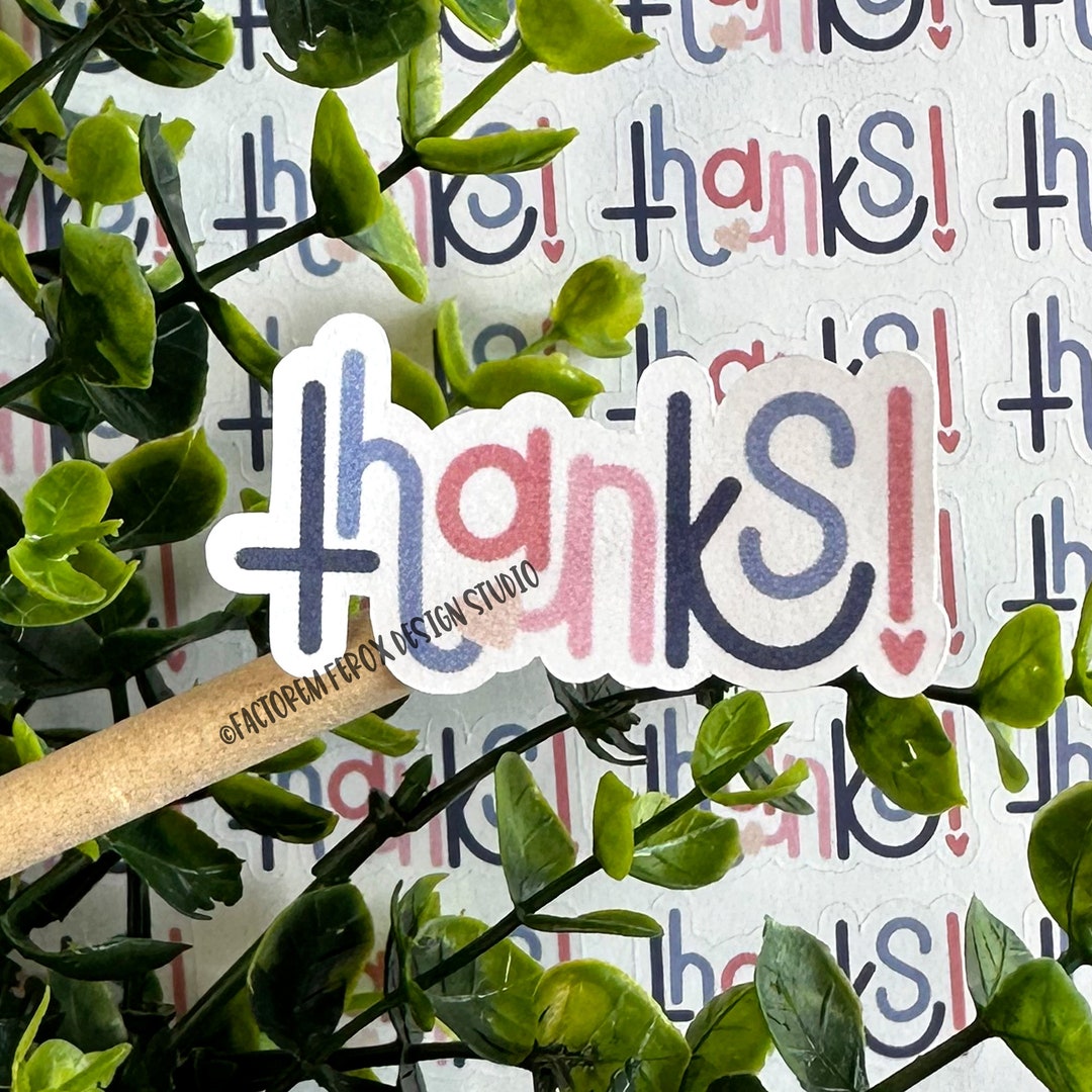 Colorful Thanks Sticker©, Thank You Sticker, Small Shop, Small Business ...