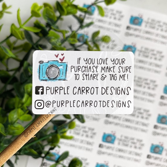 Like Share Tag Social Media Sticker Personalized Sticker | Etsy