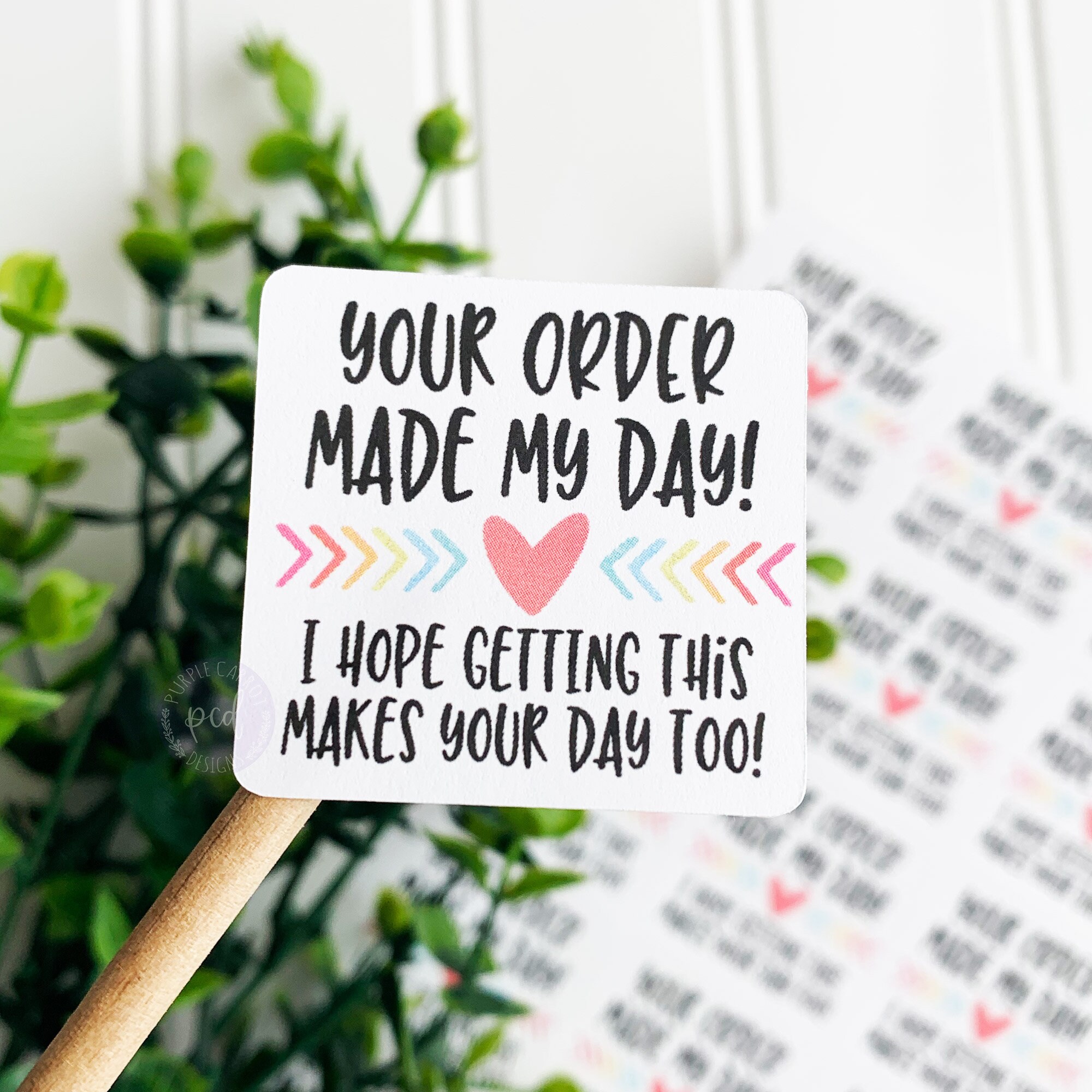 Your Order Made My Day Sticker Thank You Sticker Small Shop - Etsy