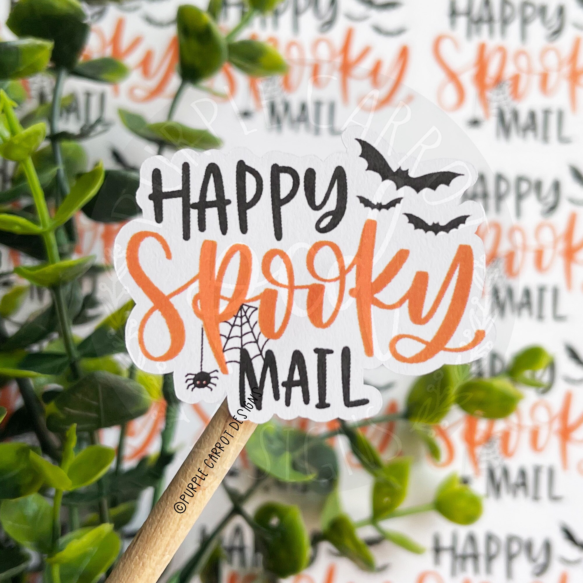 Happy Spooky Mail Sticker© Halloween Sticker Spooky Sticker | Etsy