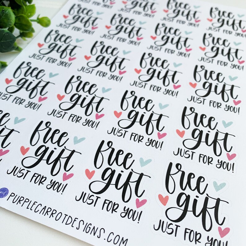 Free Gift Just for You Sticker © Free Gift Sticker Winner - Etsy