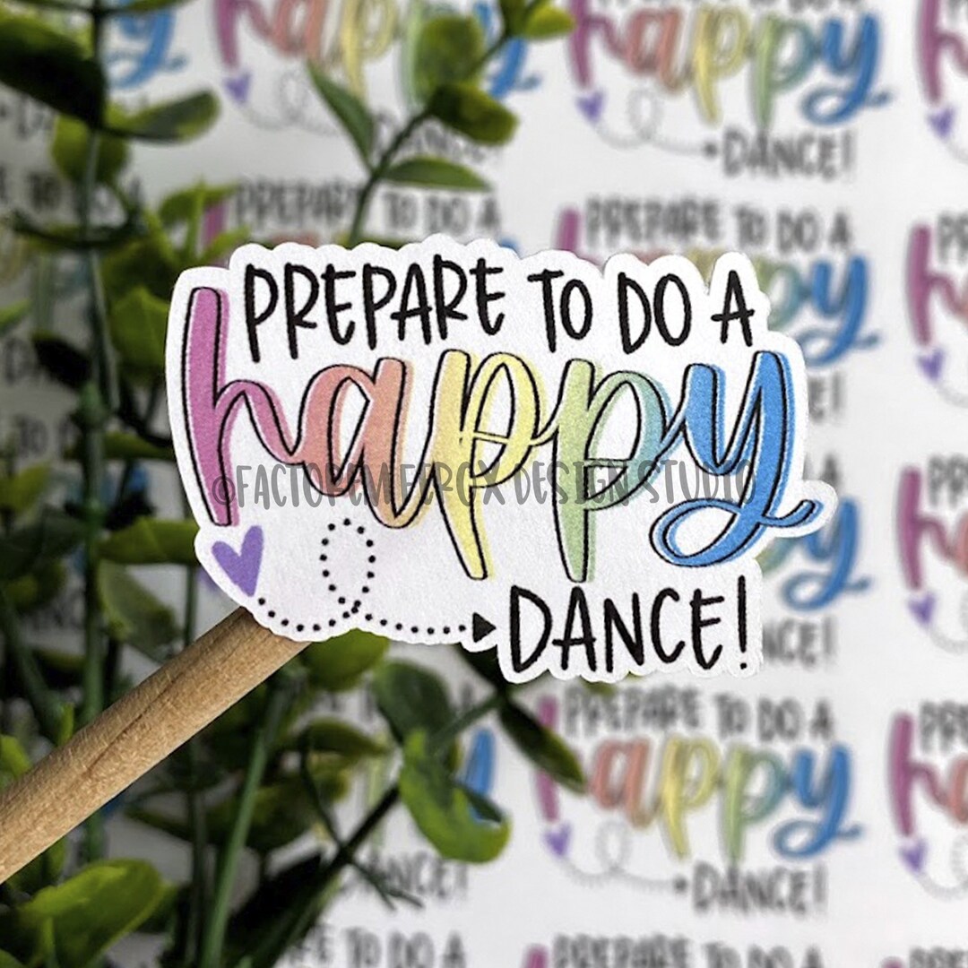 Rainbow Happy Dance Sticker©, Happy Sticker, Etsy Sticker, Small Shop ...