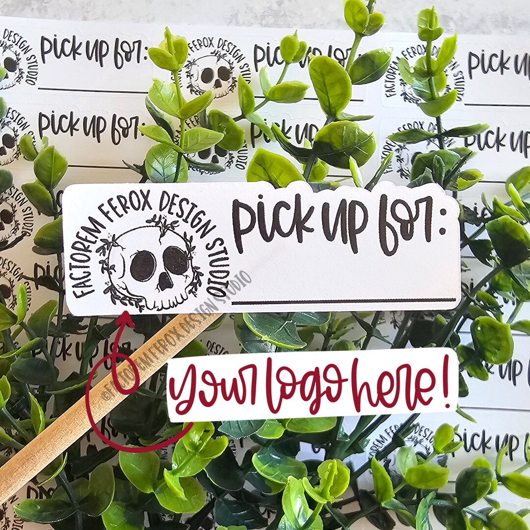 Custom Logo Pick up Sheet of Stickers ©, Logo Stickers, Small Business ...